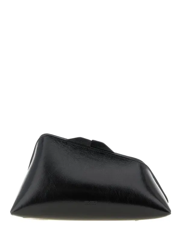 Attico Embossed Logo Clutch - Black