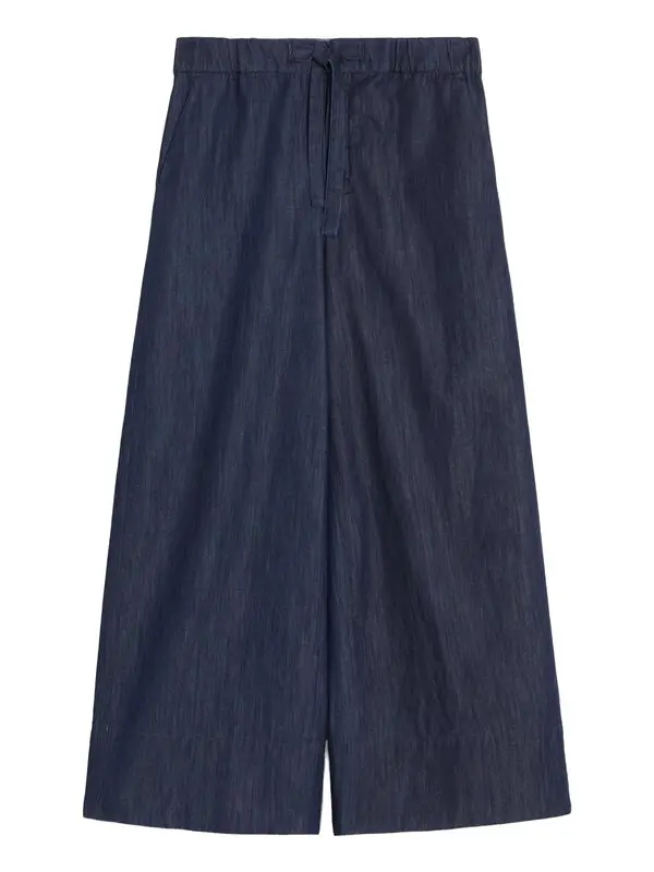 Max Mara Stmjour Wide-leg Trousers - Midnight Blue