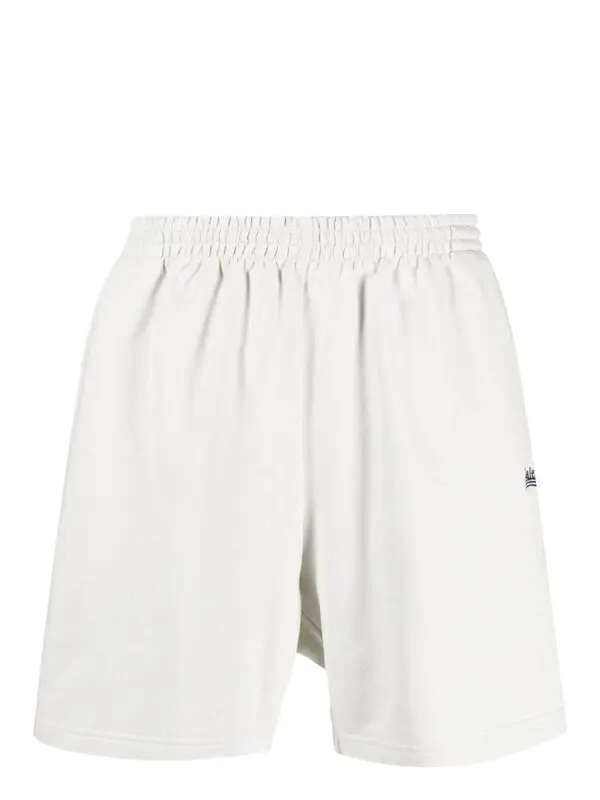 Balenciaga Campaign Embroidered Relaxed Fit Shorts - White