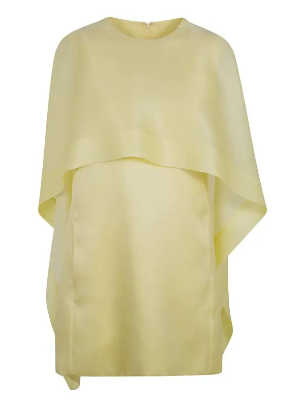 Alberta Ferretti Layered Sheer Top - Yellow