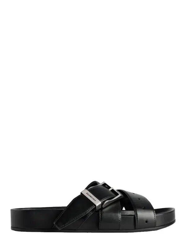 Balenciaga Belt Mule Sandals - Black