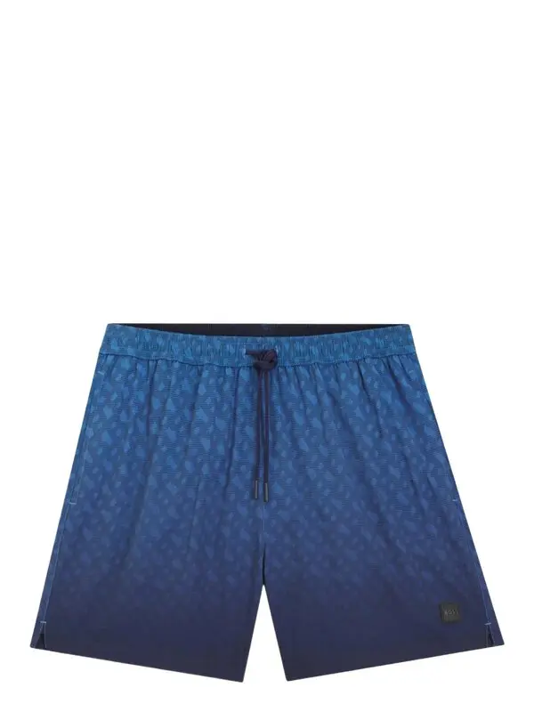 Hugo Boss Printed Drawstring Swim Shorts - Blue