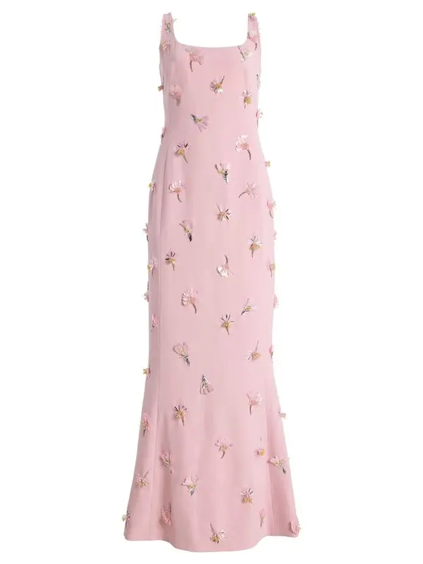Simkhai Briella Embellished Crepe Gown - Pink