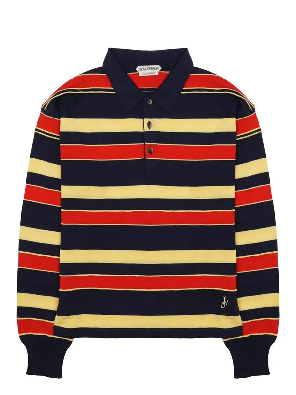 JW Anderson Striped Polo Shirt - Multicolour