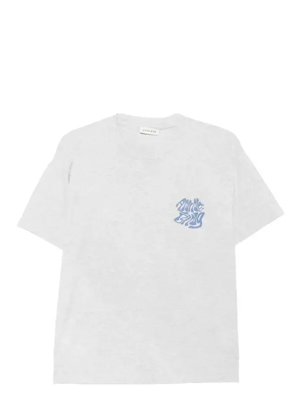 ANINE BING Cade Logo-print Cotton T-shirt - Grey