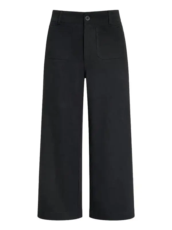 Dkny Patch-pocket Cropped Trousers - Black