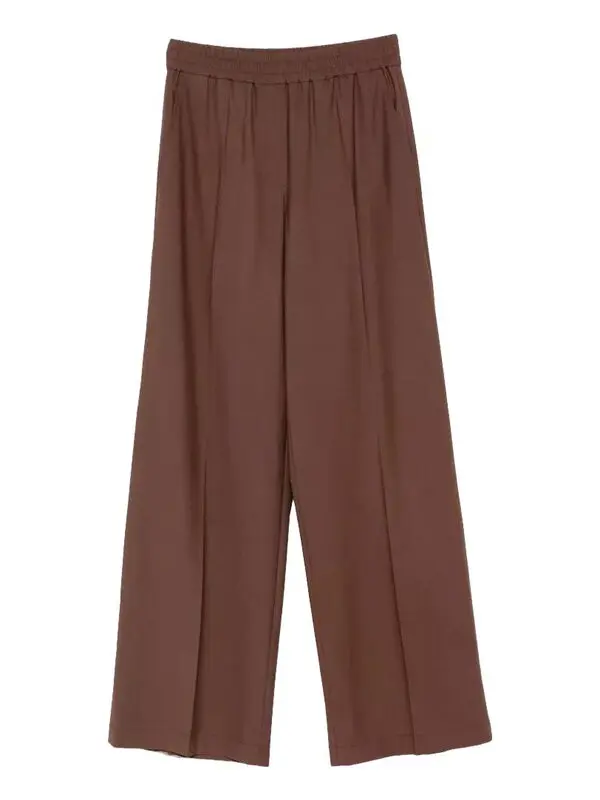 Brunello Cucinelli Pleated Wide-leg Trousers - Brown