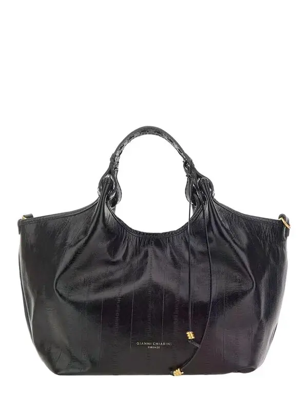 GIANNI CHIARINI Dua Leather Tote Bag - Black