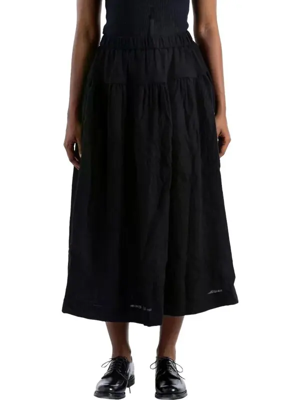 CASEY CASEY Gathered Midi Skirt - Black