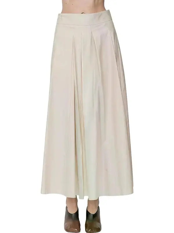 SUSANNE BOMMER Pleated A-line Skirt - Neutrals