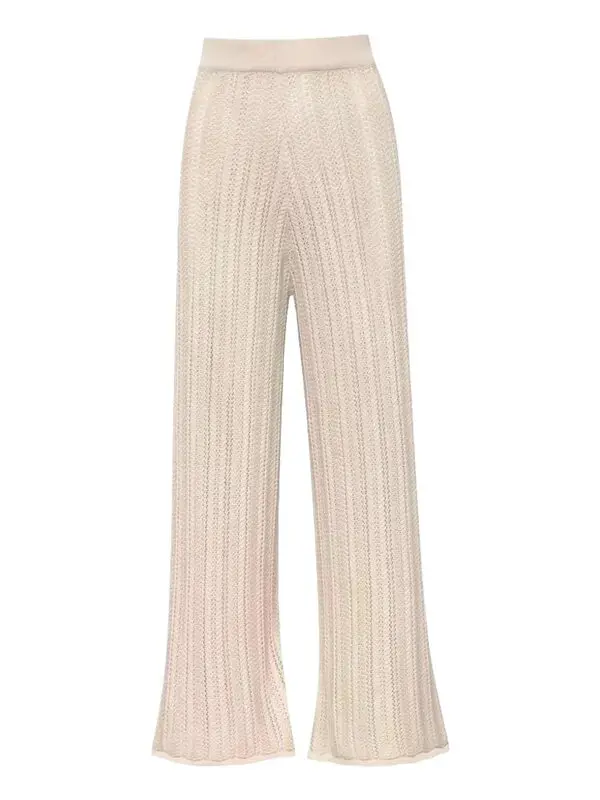 BAOBAB Corsica Sheer Palazzo Pants - Neutrals