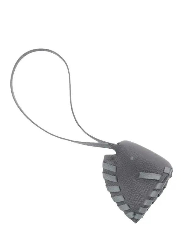 Hermès Cheval Tresse Leather Bag Charm - Black