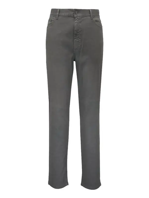 Zegna Logo-patch Trousers - Brown