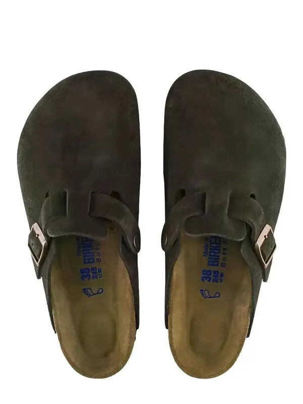 BIRKENSTOCK Boston Suede Mules - Brown