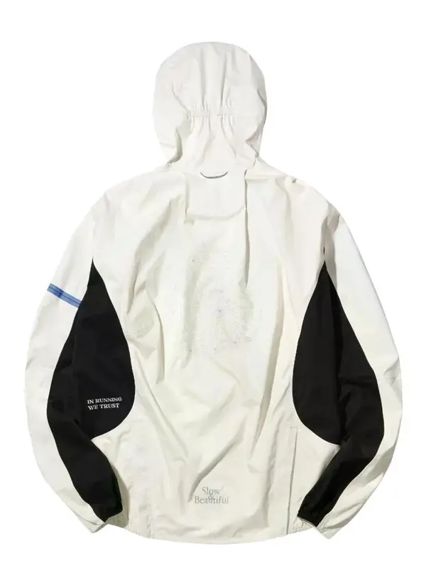 UPPERVOID Colour-block Hooded Jacket - Neutrals