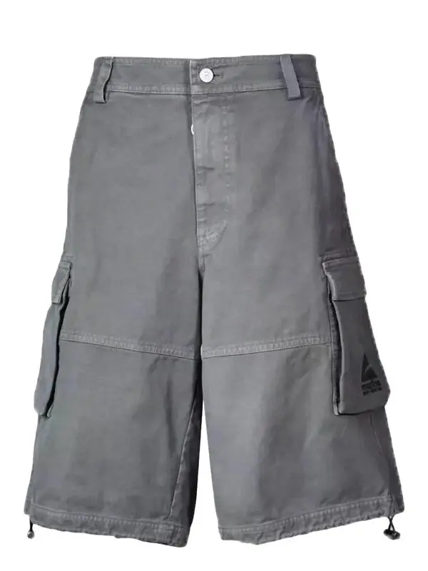 Martine Rose Logo Print Cargo Shorts - Grey
