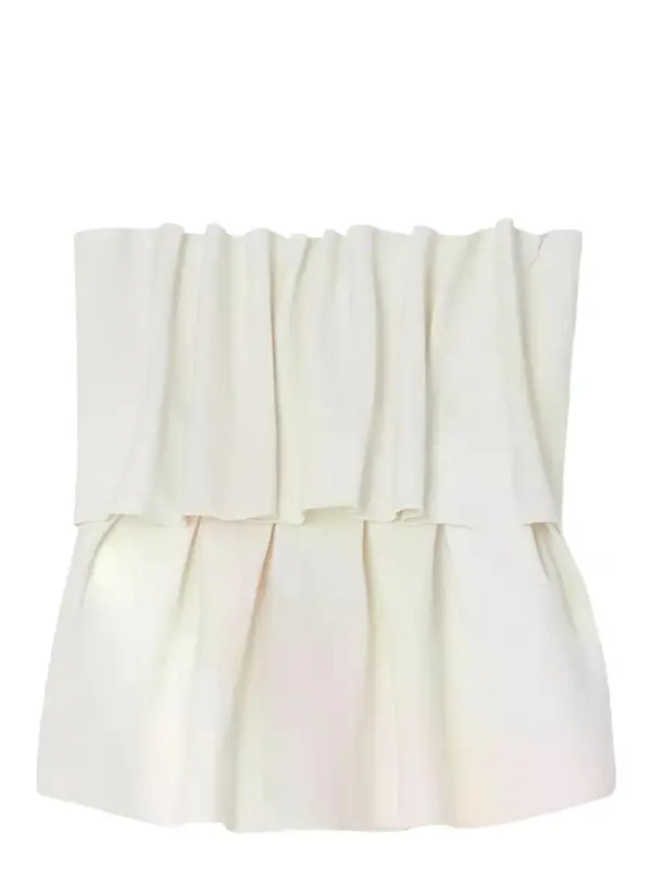 HOUSE OF DAGMAR Sculpted Tiered Strapless Top - Neutrals