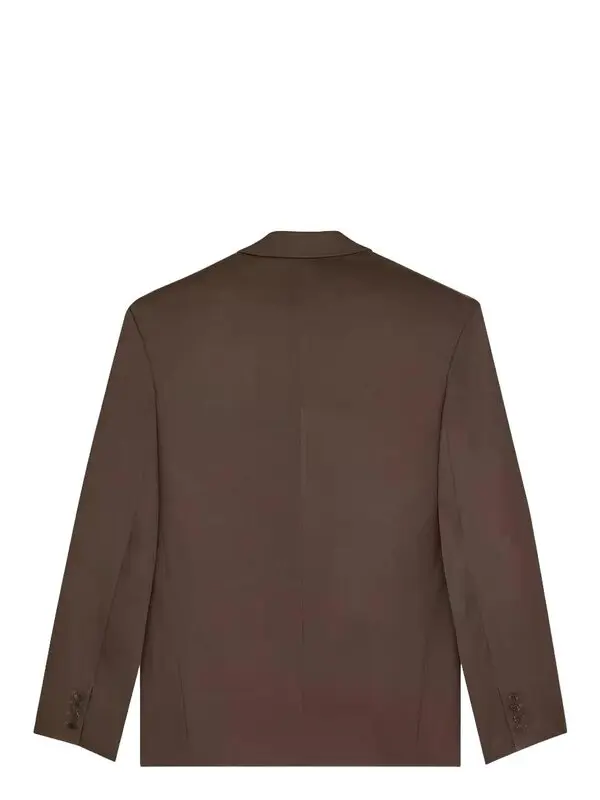 Saint Laurent Double-breasted Silk Blazer - Brown