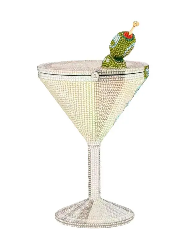 Judith Leiber Martini Clutch Bag - Silver