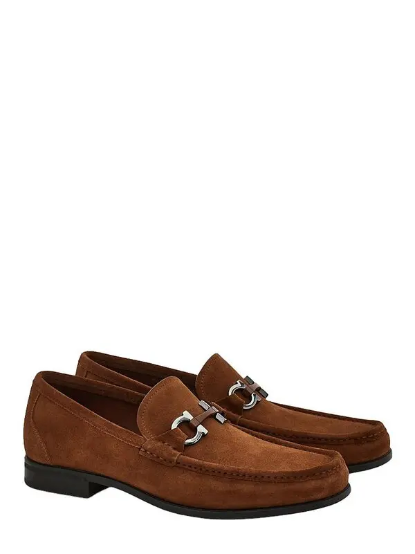 FERRAGAMO Gancini Ornament Loafers - Midbrown