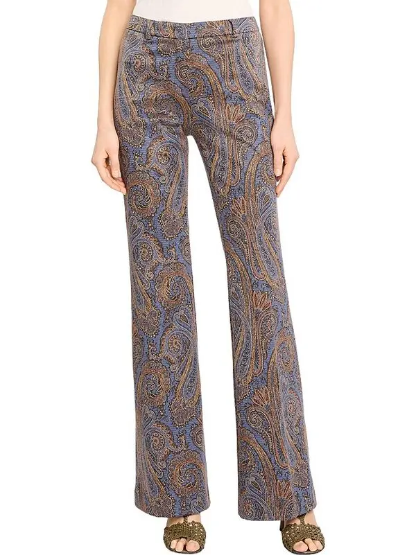 Etro Paisley Flare Pants - Multi Color/blue