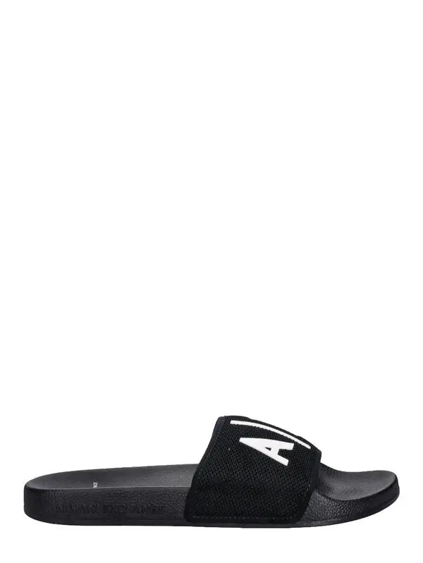 Armani Exchange Logo Detail Slides - Black