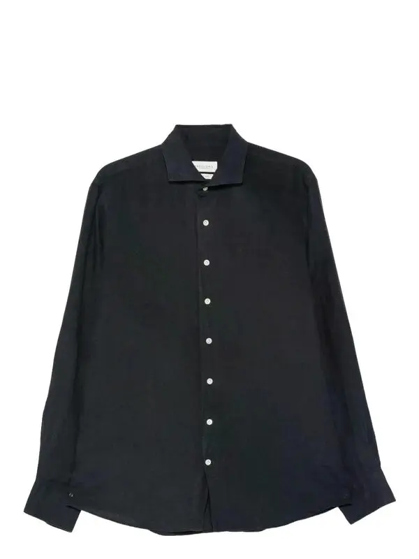 PROFUOMO Long-sleeve Spread-collar Shirt - Blue
