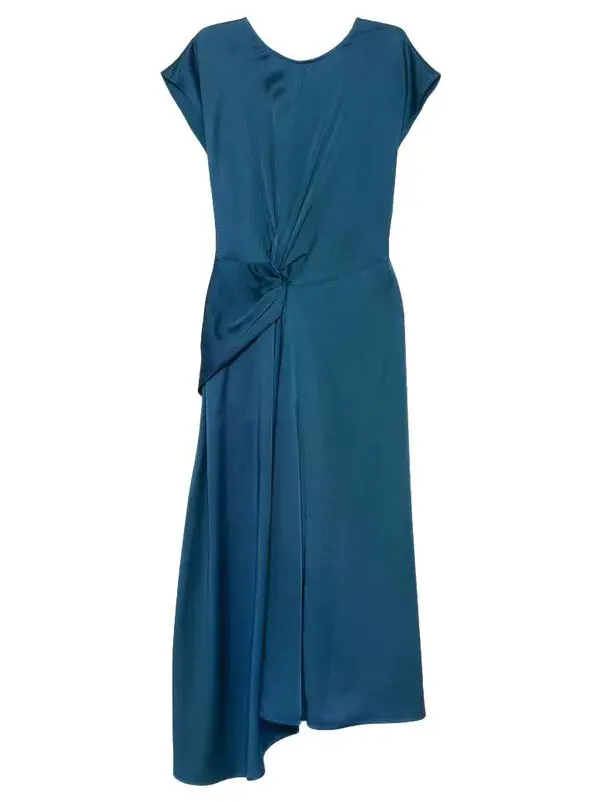 Victoria Beckham Aria Twist Detail Dress - Blue