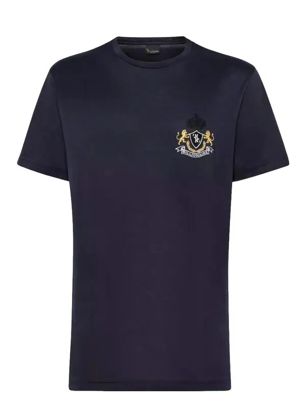 BILLIONAIRE Logo Patch T-shirt - Blue