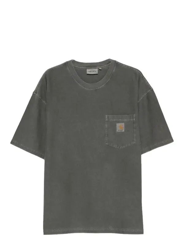Carhartt Work In Progress Logo-patch Pocket T-shirt - Grey