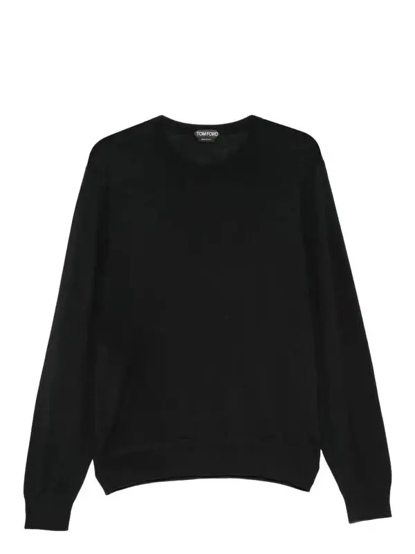 TOM FORD Long Sleeve Crew Neck Sweater - Black