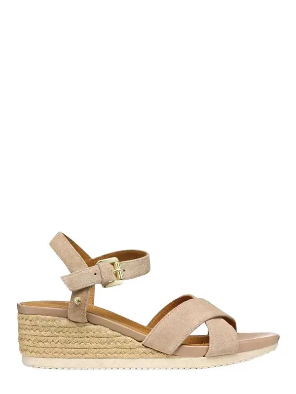 Geox Ischia Corda Crossover-strap Wedge Sandals - Neutrals
