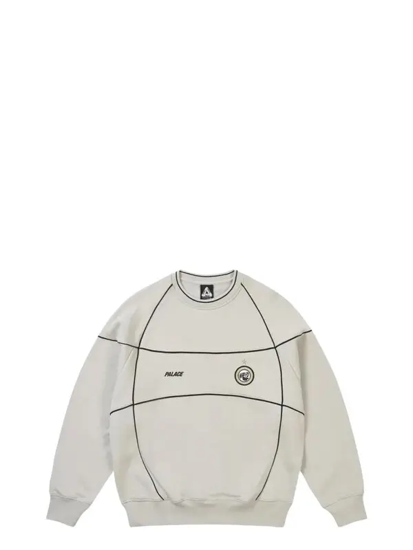 PALACE Pro Team Piped Crew - Concrete Grey