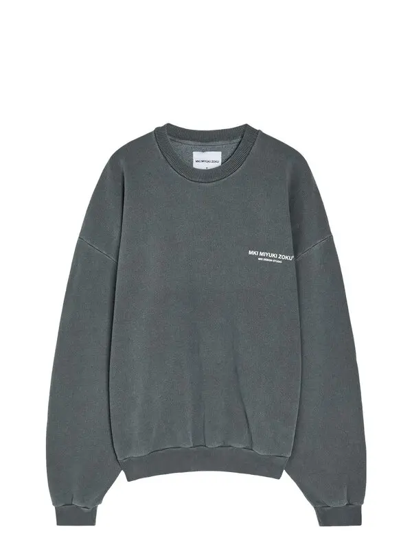 MKI MIYUKI ZOKU Logo-print Cotton-blend Sweatshirt - Black Other