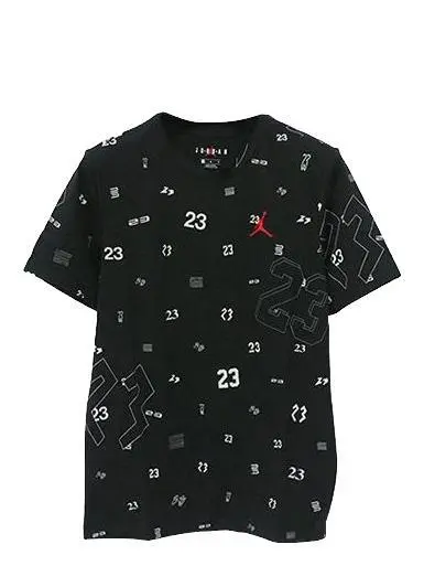 JORDAN 23" Print Short Sleeve Crewneck - Black