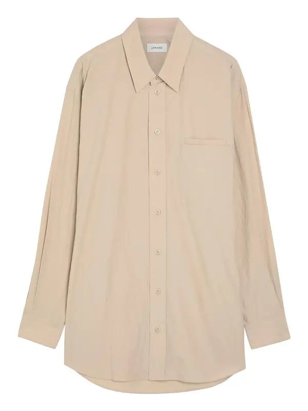 LEMAIRE Double-pocket Cotton Shirt - Beige