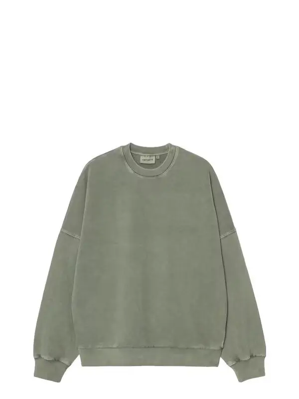 Carhartt Work In Progress Logo Detailed Crewneck Sweatshirt - Gray