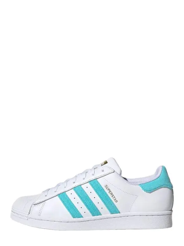 Adidas Superstar Low Top Sneakers - White/blue
