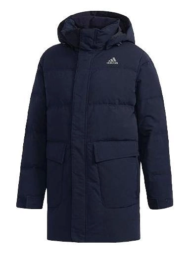 Adidas Down Feather Hooded Mid-length Jacket - Multi-color