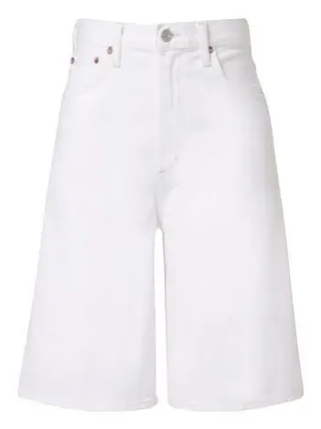 AGOLDE Five-pocket Denim Shorts - White
