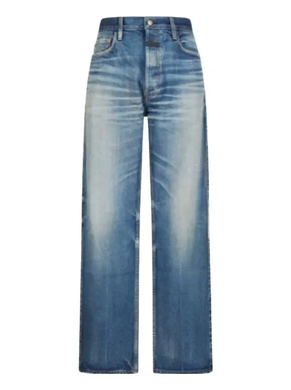 Fear Of God Straight-leg Distressed Jeans - Blue