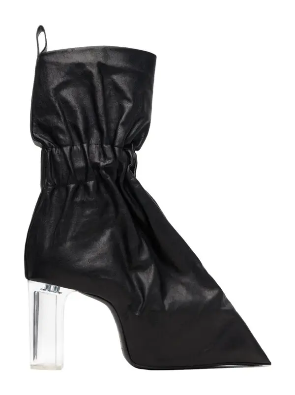 Rick Owens Temple Tied Taquito Mid-calf Boots - Black/clear