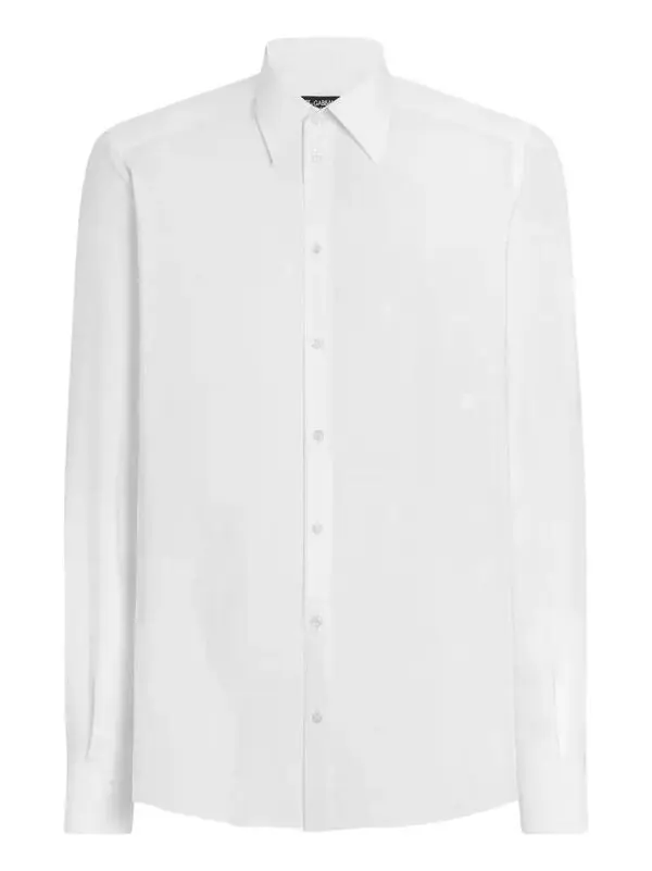 Dolce & Gabbana Martini Shirt In Dg Barre Jacquard - White