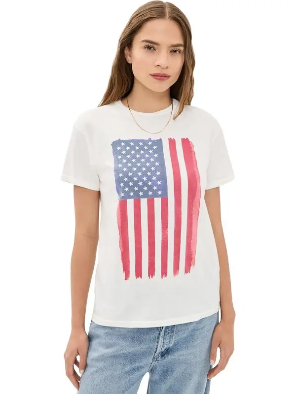 The Original Retro Brand Usa Flag Relaxed Fit Cotton Tee - Awh