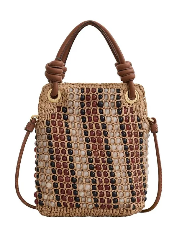 Veronica Beard Small Beaded Woven Bag - Hazelwood Multi