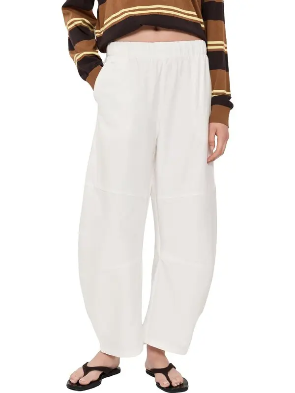 Free People Paneled Cotton-nylon Pants - White