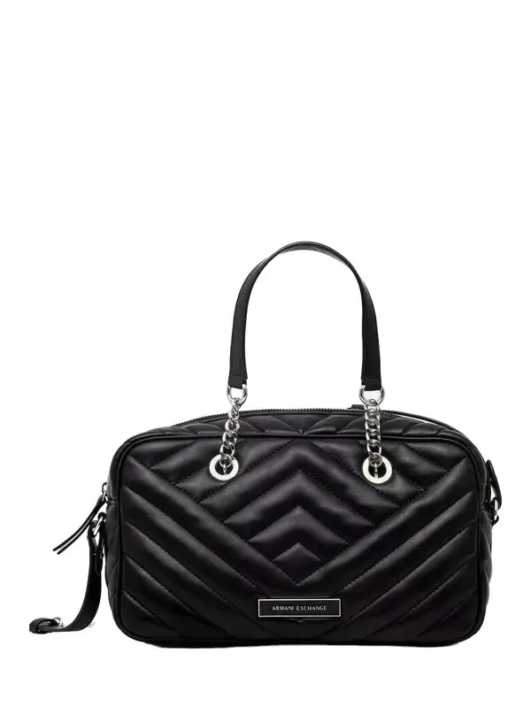 Armani Exchange Quilted Shoulder Bag - Black