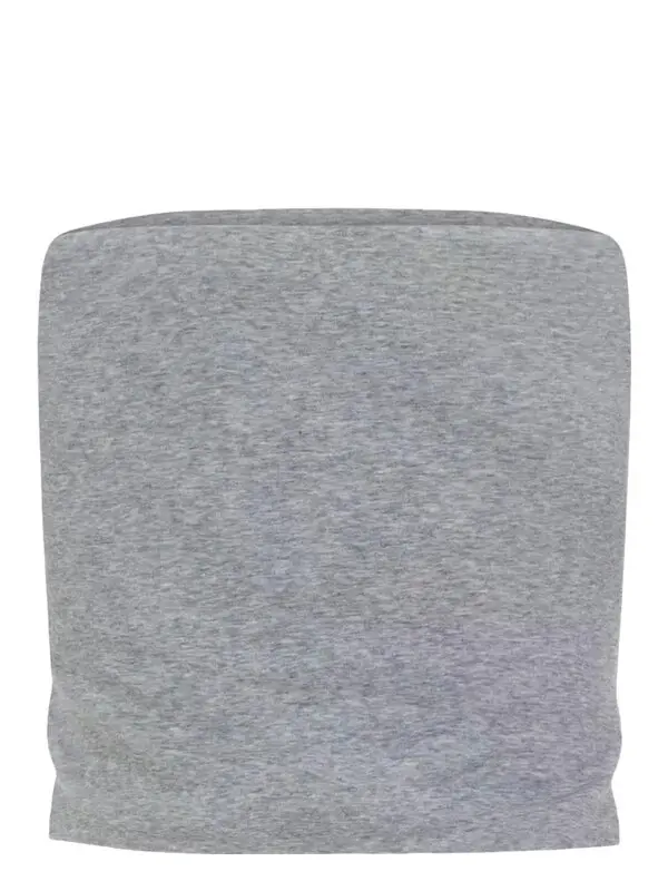 Miu Miu Logo Patch Bandeau Top - Grey
