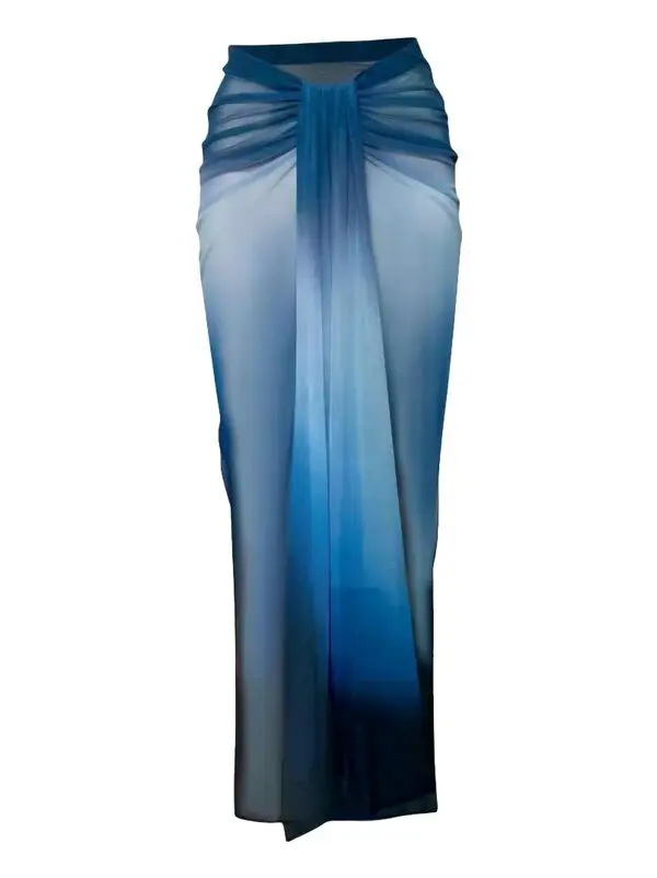 BAOBAB Nia Mesh Draped Maxi Skirt - Blue
