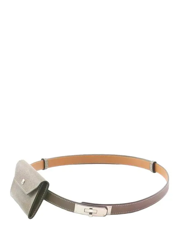 Hermès 18 Kelly Pocket Leather Belt Bag - Grey